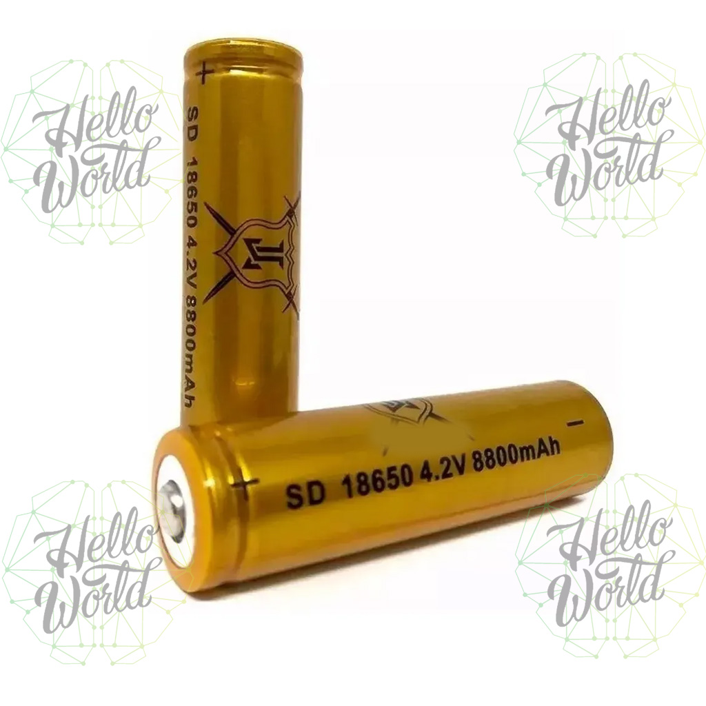 Pilas de Litio-ion 18650 Recargables 9800 mAh – Hello World Electronics