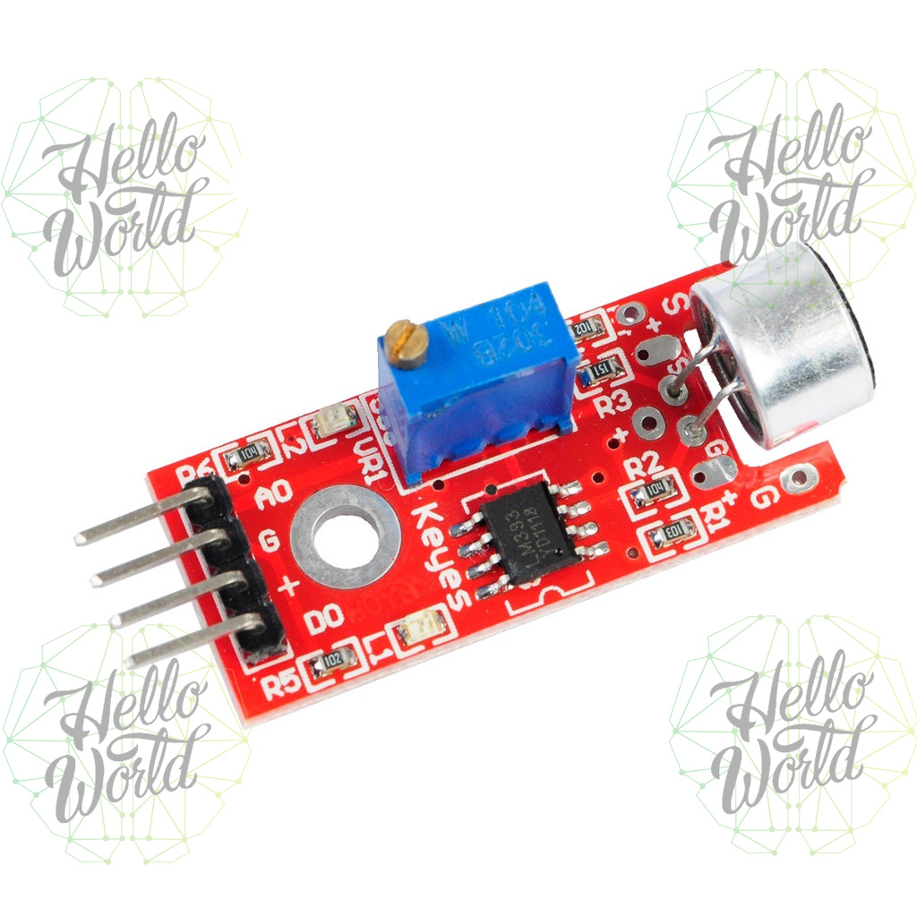 Módulo KY-037 Sensor de sonido, ruido, micrófono – Hello World Electronics