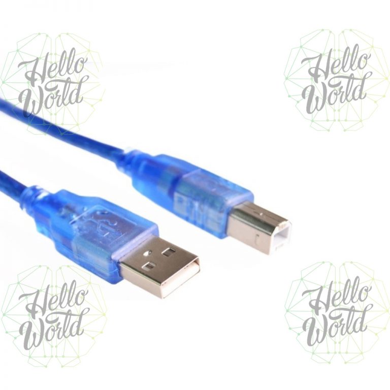 Cable conector USB tipo B para arduino UNO – Hello World Electronics