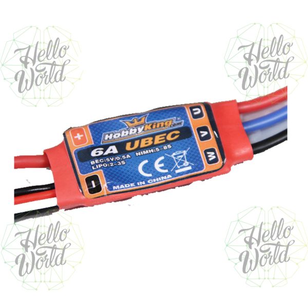 ESC 6A HobbyKing con UBEC – Hello World Electronics