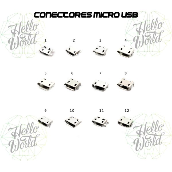 Conectores Micro USB para soldar – Hello World Electronics